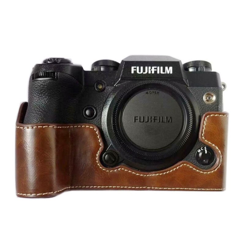 Leather Half case Grip With hand strap for Fujifil... – Grandado