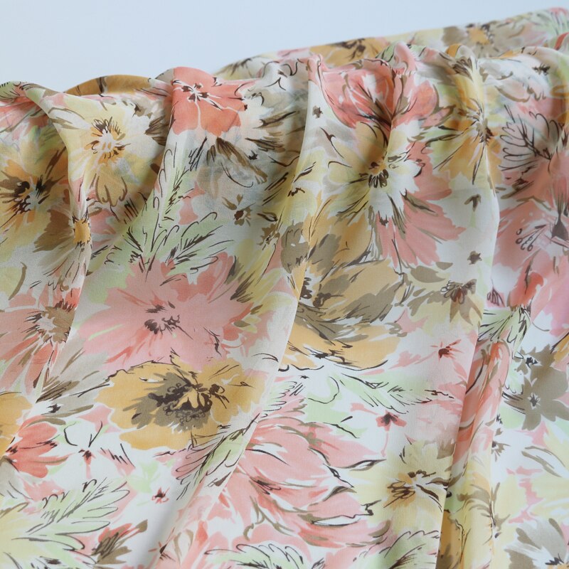 50cm * 114cm Pure zijde stof gaas zijde georgette ... – Vicedeal