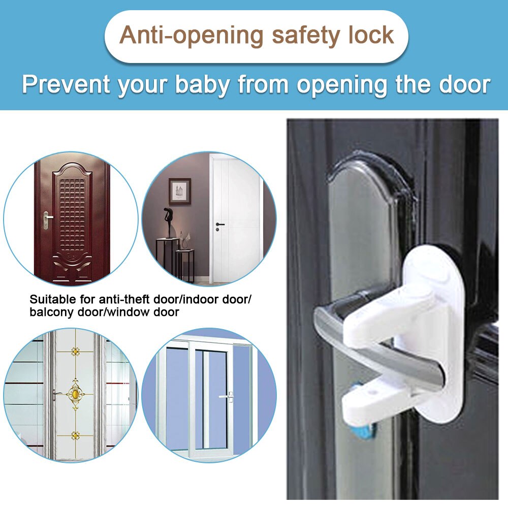 Kids Safety Lock Deur Lever Lock 2 Stuks Kid Proof... – Vicedeal