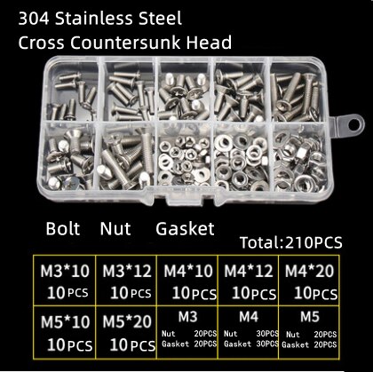 M3 M4 M5 M6 Machine Hex Schroef Set Bouten En Moer... – Vicedeal