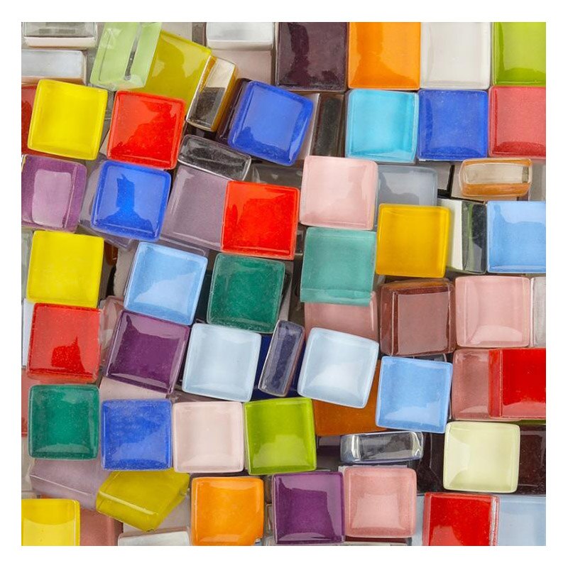 100pcs/lot Crystal Glass Mosaic Tile Handmade Material For Kids Mixed ...