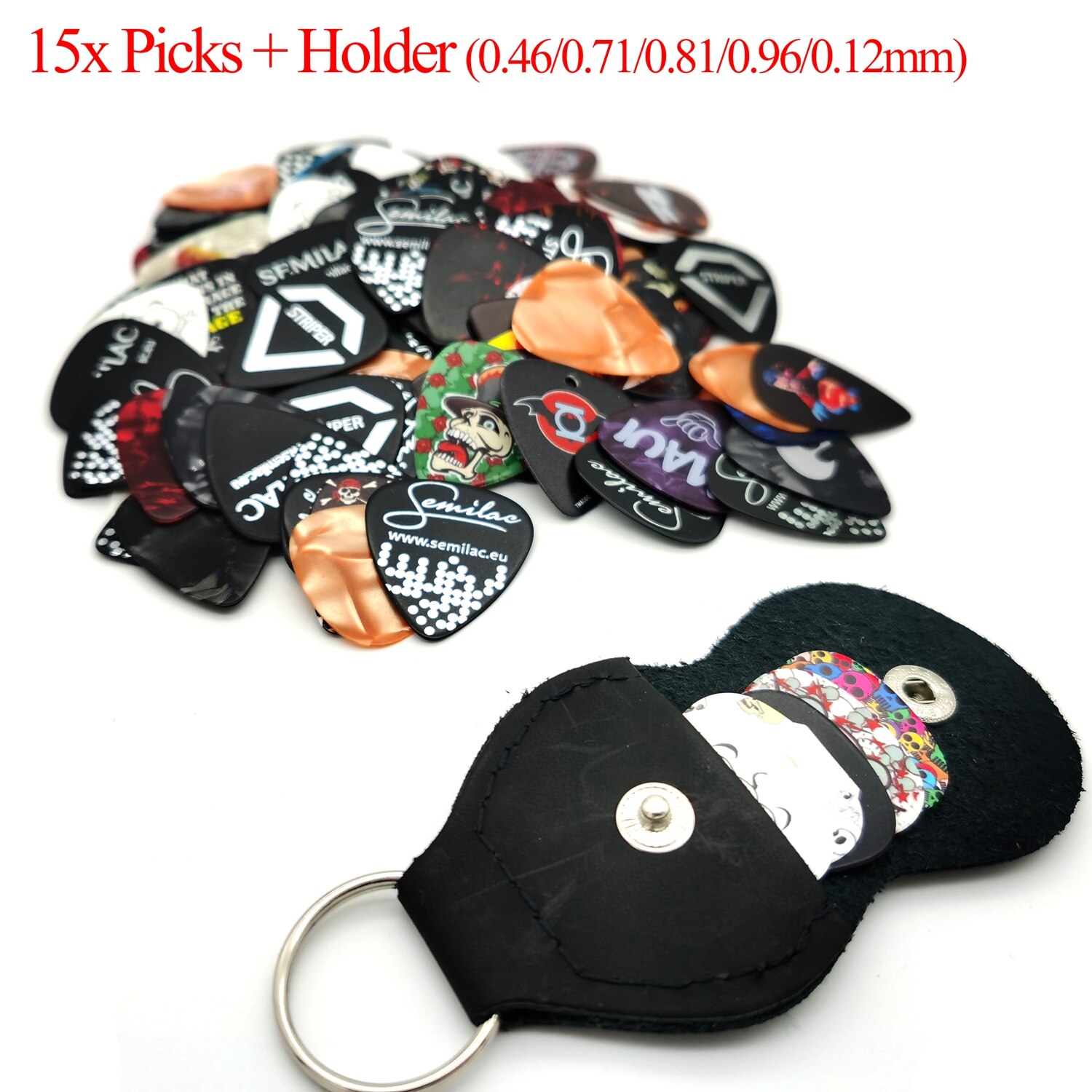 15 Picks Gauge Celluloid Guitar Plectrums In a Box... – Grandado
