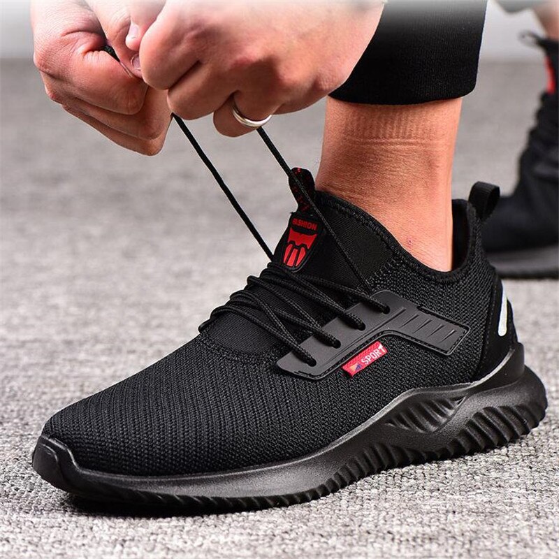 Summer Steel Toe Work Shoes for Men Puncture Proof... – Grandado