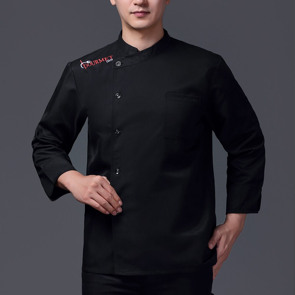 High unisex casual chef jacket single-breasted sta... – Grandado