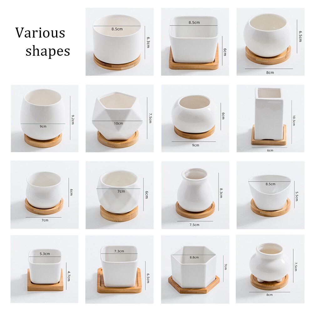4pcs/set Flower Pot White Floor Flower Pots Small ... – Grandado