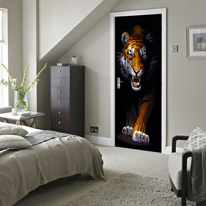 Modern 3D Tiger Wallpaper Wall Mural Home Decor Li... – Vicedeal