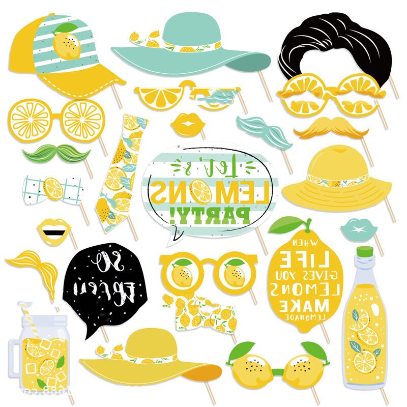 25Pcs Photobooth Summer Lemon Photos Hottest Summe... – Grandado