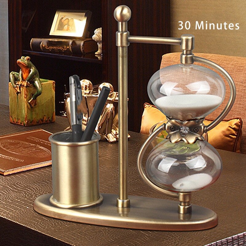 Pen Holder Hourgl Timer Home Craft Decoration Offi... – Grandado