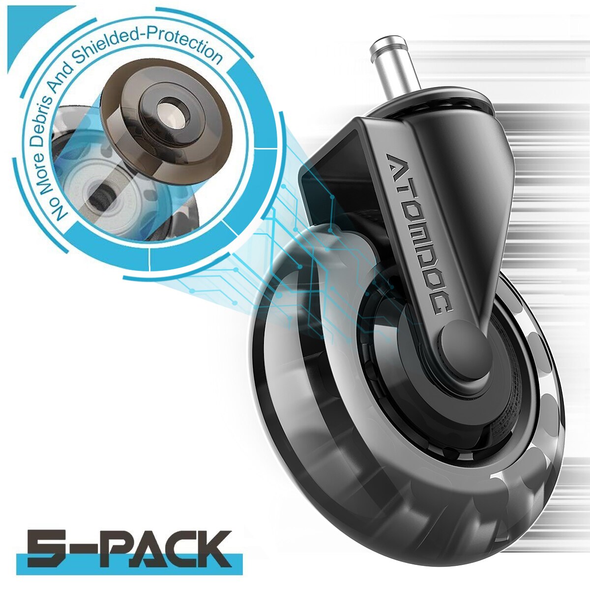 ATOMDOC 3" Office Chair Caster Wheel Standard Repl... – Grandado