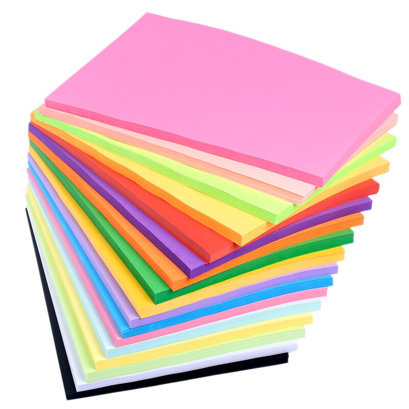 100 pcs Good A4 Color Copy Paper Double-Sided Pape... – Vicedeal