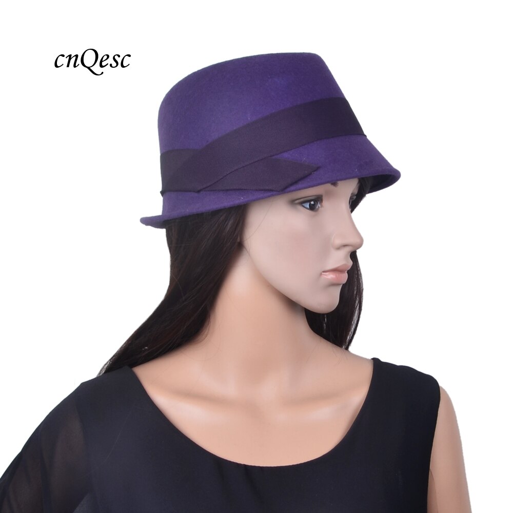 purple real Wool hats warm felt winter women's hat... – Vicedeal