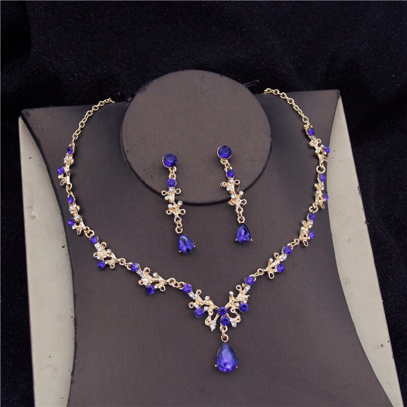 Baroque Crystal Bridal Jewelry Sets for Women Prom... – Grandado