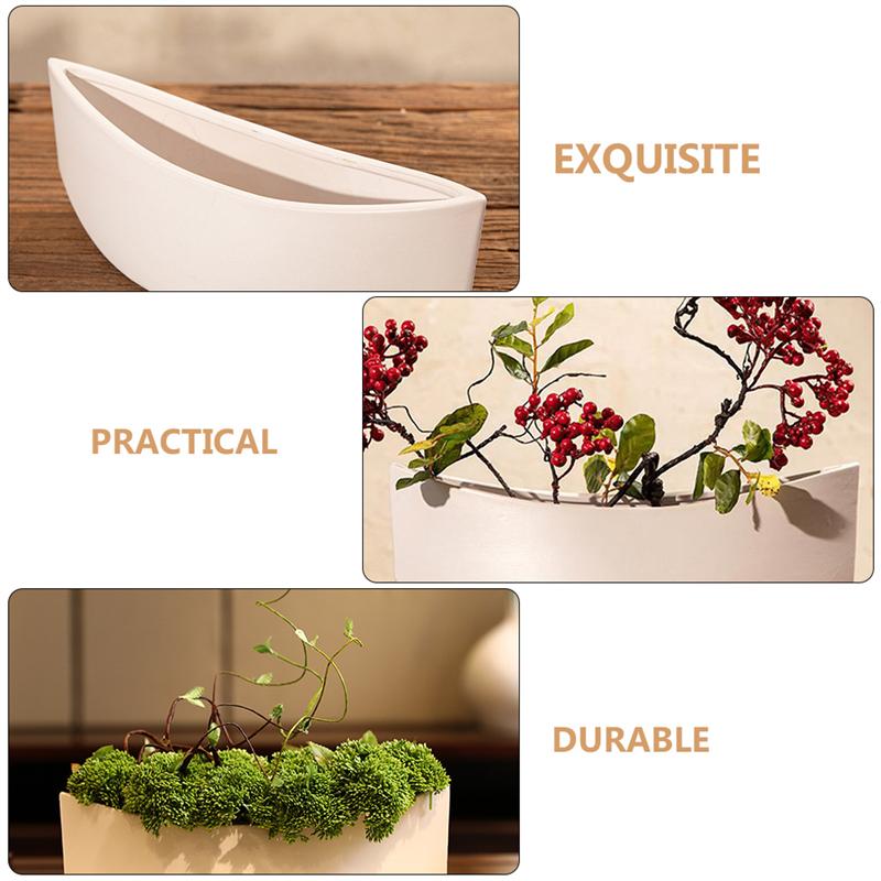 Ceramic Boat-Shaped Vase Ceramic Matte Flower Cont... – Grandado