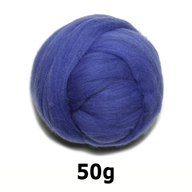 handmade Wool Felt for felting 50g Deep blue Perfe... – Grandado