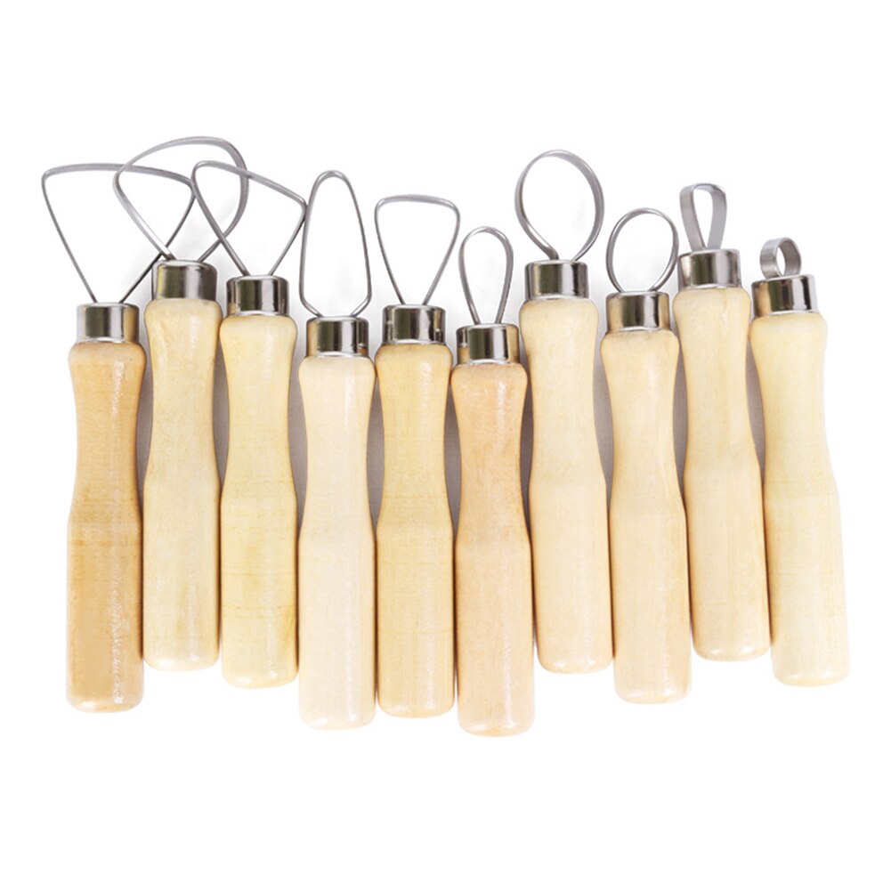 Diy Ceramic Clay Sculpting Scrapers Wood Handle Po... – Grandado