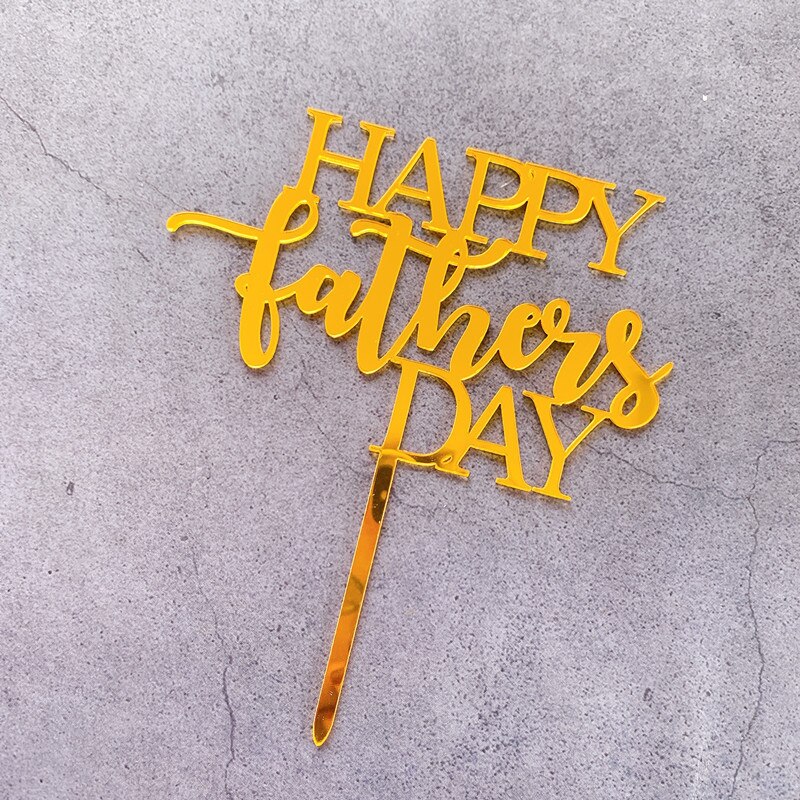 9 Styles Acrylic Gold Happy Fathers Day Cake Toppe... – Grandado