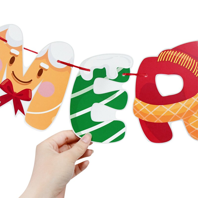 1 Set Merry Christmas Banners Cartoon Animal Santa... – Grandado