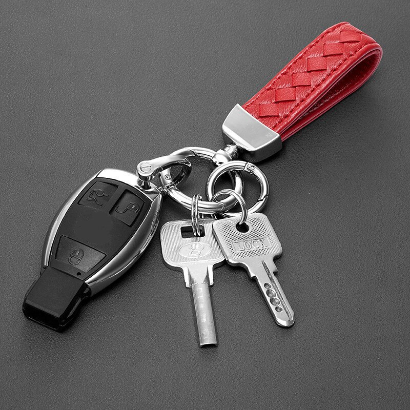 Leather Car Key Chain Key Chain Pendant Rope Leath... – Vicedeal