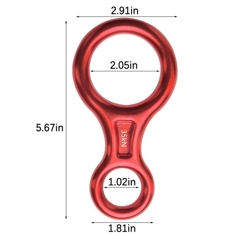 Rock Climbing Descender 35KN Figure 8 Word Rope De... – Grandado