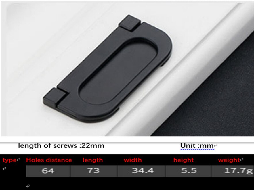 Wardrobe Door Handle Aluminum Alloy Matte Black Ha... – Grandado