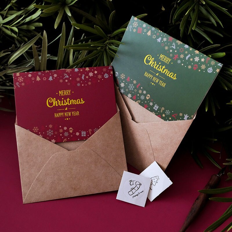 6 Set Vintage Christmas Greeting Card Card Christm... – Grandado