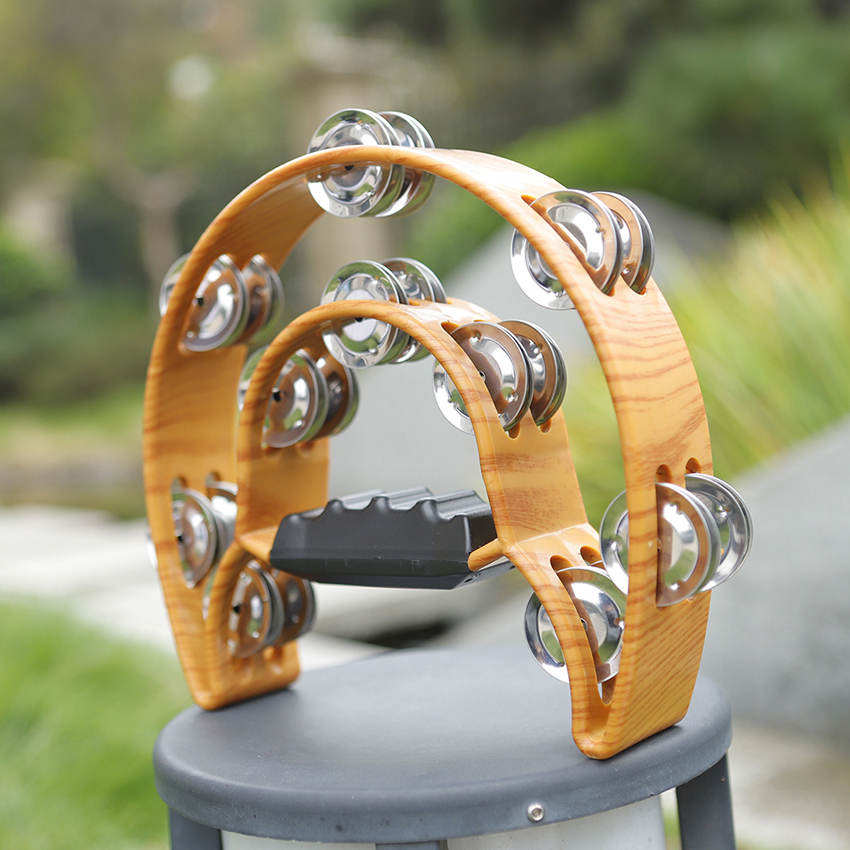 Double Row Tambourine - Metal Jingles Hand Held Pe... – Grandado