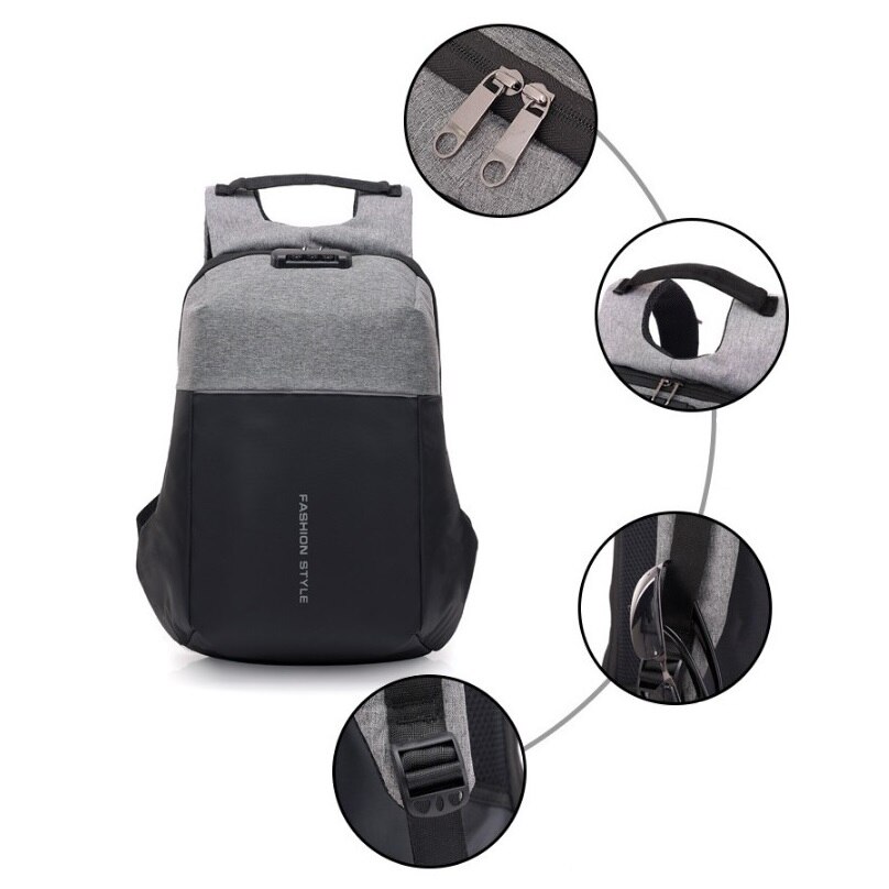 Men's USB rechargeable password lock anti-theft ba... – Vicedeal