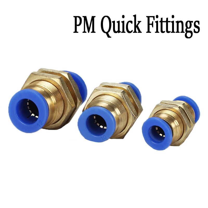 Pneumatic Bulkhead Straight PM 4MM 6MM 8MM 10MM 12... – Grandado