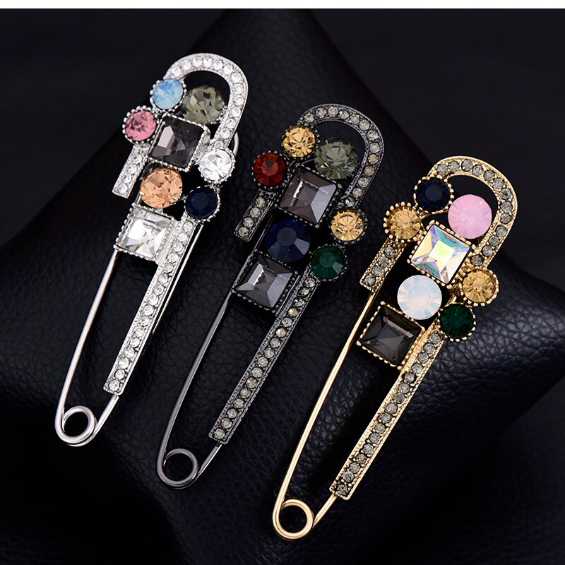 8*2.5mm reinstone flower Large Alloy Safety Pin--B... – Grandado