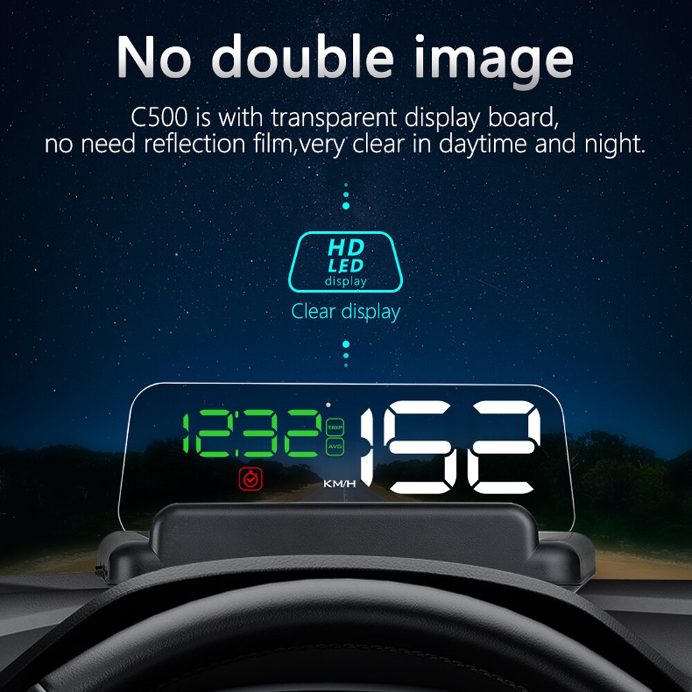 C500 OBD2 Hud Head-Up Display Met Spiegel Projecti... – Vicedeal