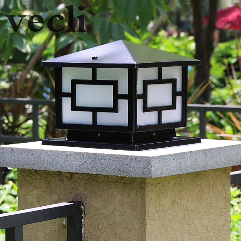 Popular europe square pillar lamp outdoor retro wa... – Grandado