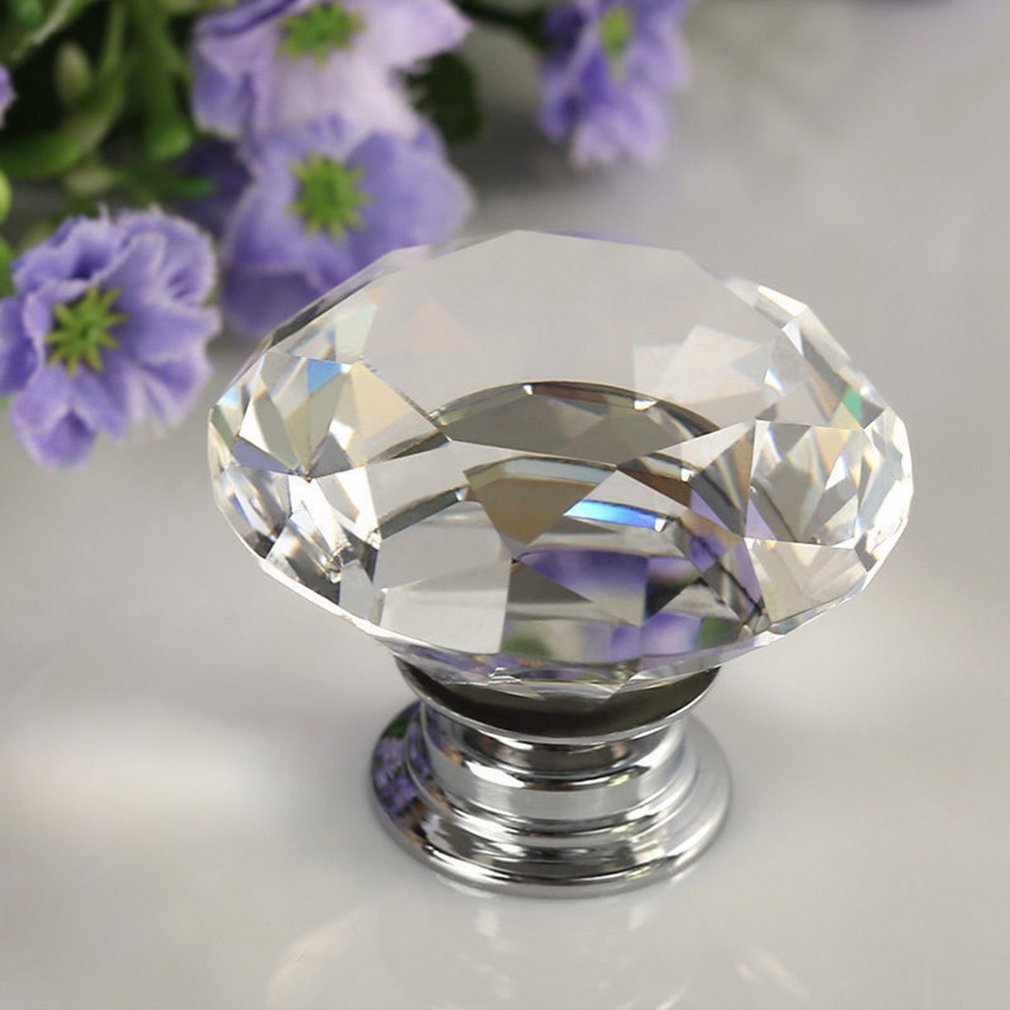 30mm Crystal Glass Knobs For Kitchen Cabinet Dress... – Grandado