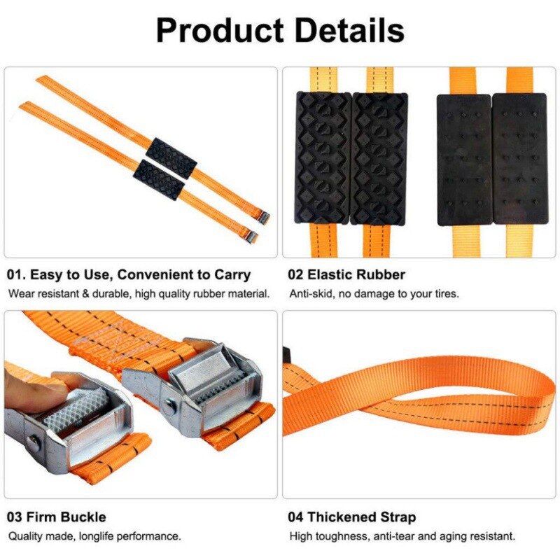 1Pcs Duurzaam Pu Anti-Slip Autoband Tractie Blokke... – Grandado