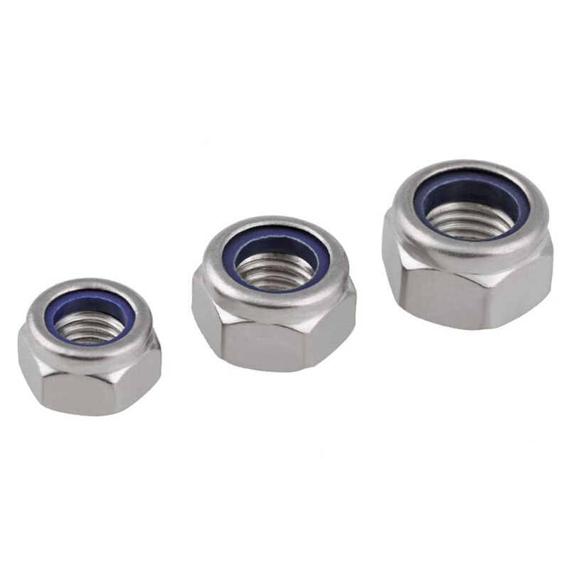 304 Stainless Steel Left Thread Hex Nut Self-locki... – Vicedeal