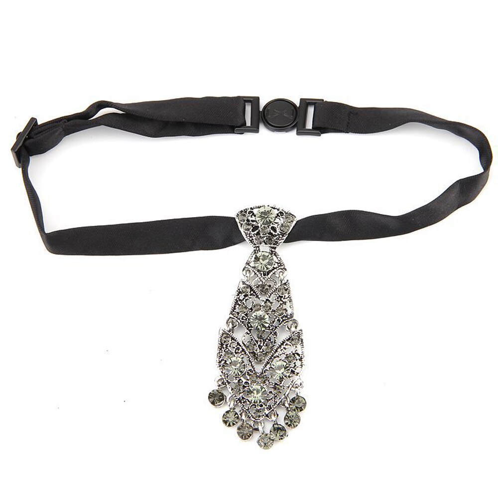 Luxury Rhinestone Necktie Adjustable Ribbon Women ... – Vicedeal