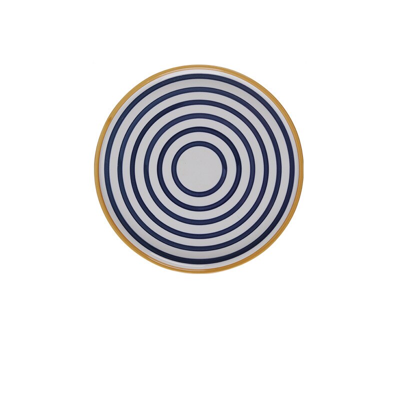 Nordic Hand-painted Ceramic Disc Food Plate Househ... – Vicedeal