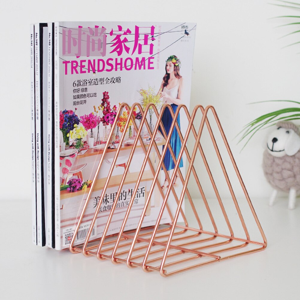 Triangular Book Holder Modern Unique Desktop Metal... – Grandado