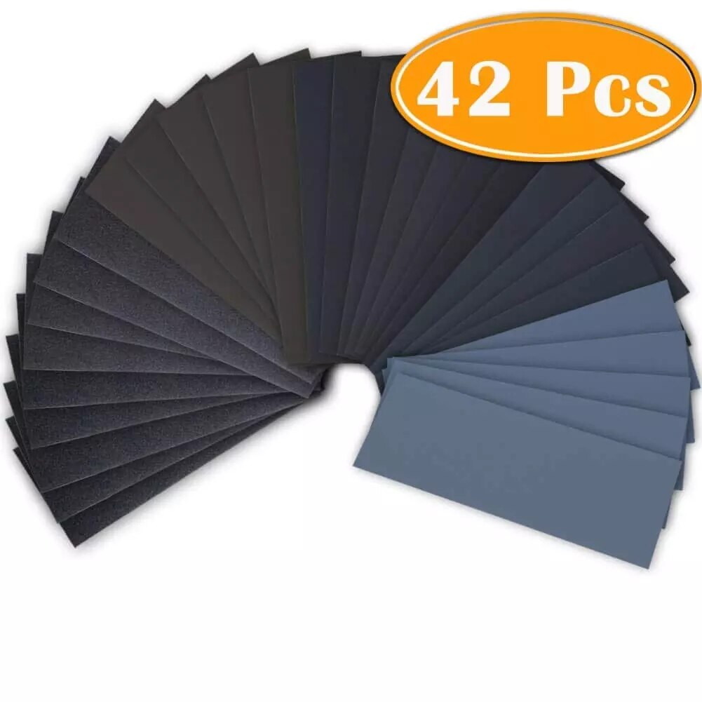 42PCS Wet Dry Sandpaper Sheets 120-3000 14 Types O... – Grandado
