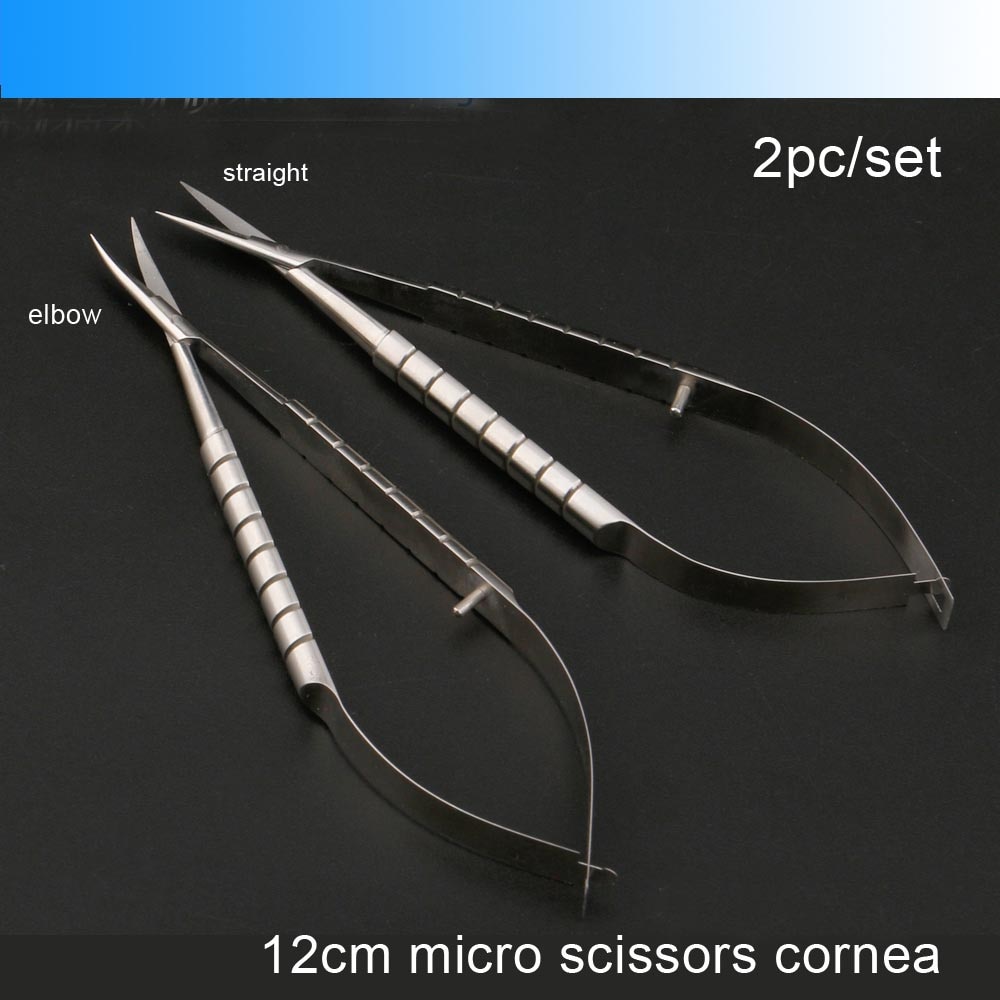 12cm micro scissors cornea Stainless Stee 2pc/set – Grandado