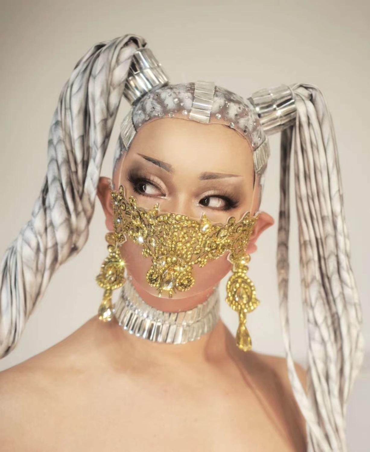 Sparkling Rhinestone Pearls Party Masks Women Men ... – Grandado