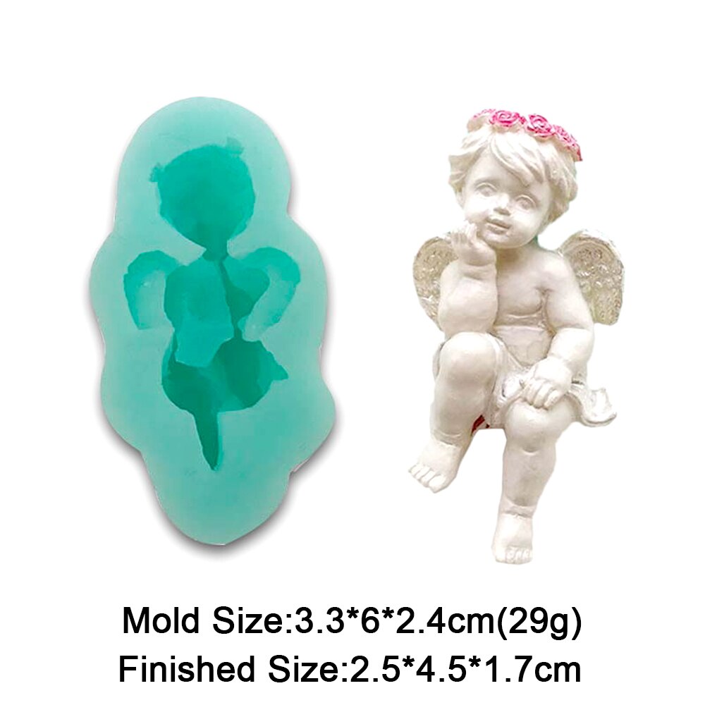 3 Style DIY Silicone Fondant Cake Cupid Little Ang... – Grandado