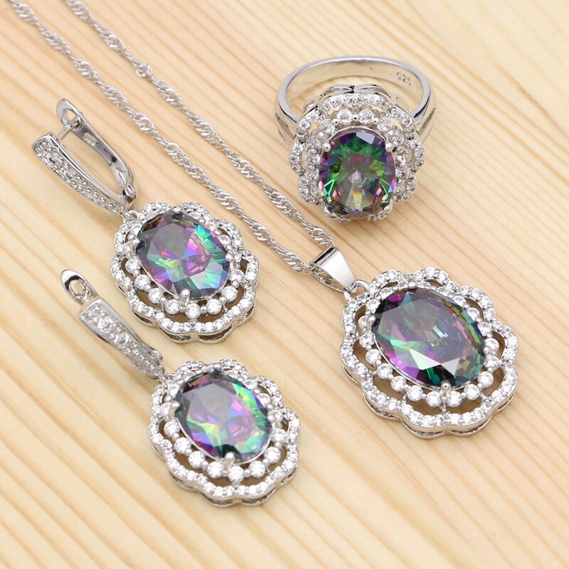 925 Zilveren Bruids Sieraden Sets Voor Vrouwen Reg... – Grandado