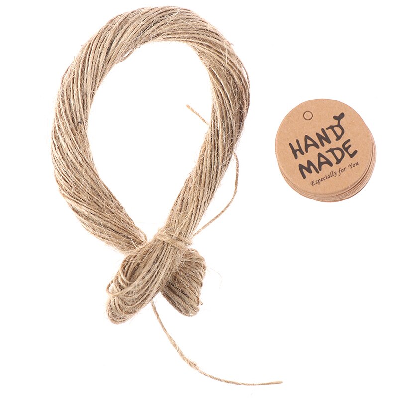 100Pcs Round Handmade With Love Kraft Paper Hang T... – Grandado