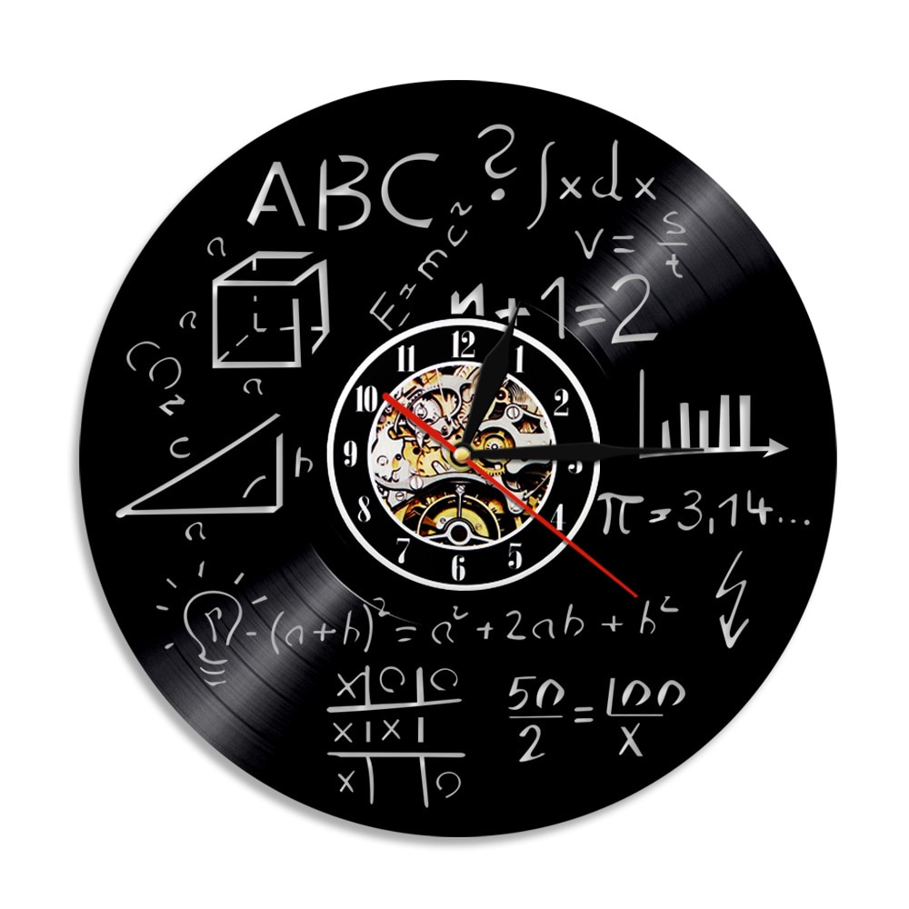 Cross-border vinyl clock mathematics digital recor... – Vicedeal