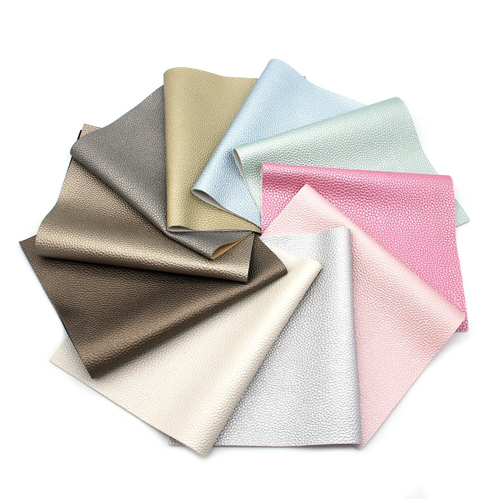 20*34cm 10Pcs Litchi Pattern Synthetic Leather Set... – Grandado