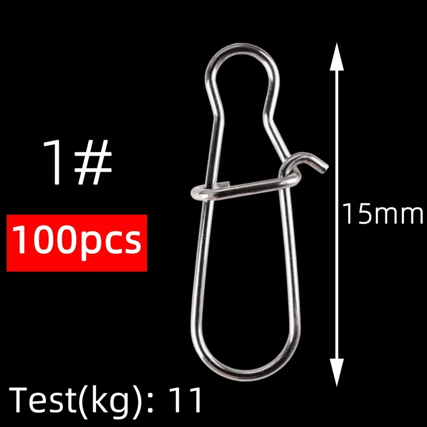 100Pcs Fishing Swivel Connector Hooks Line Clip Lo... – Vicedeal