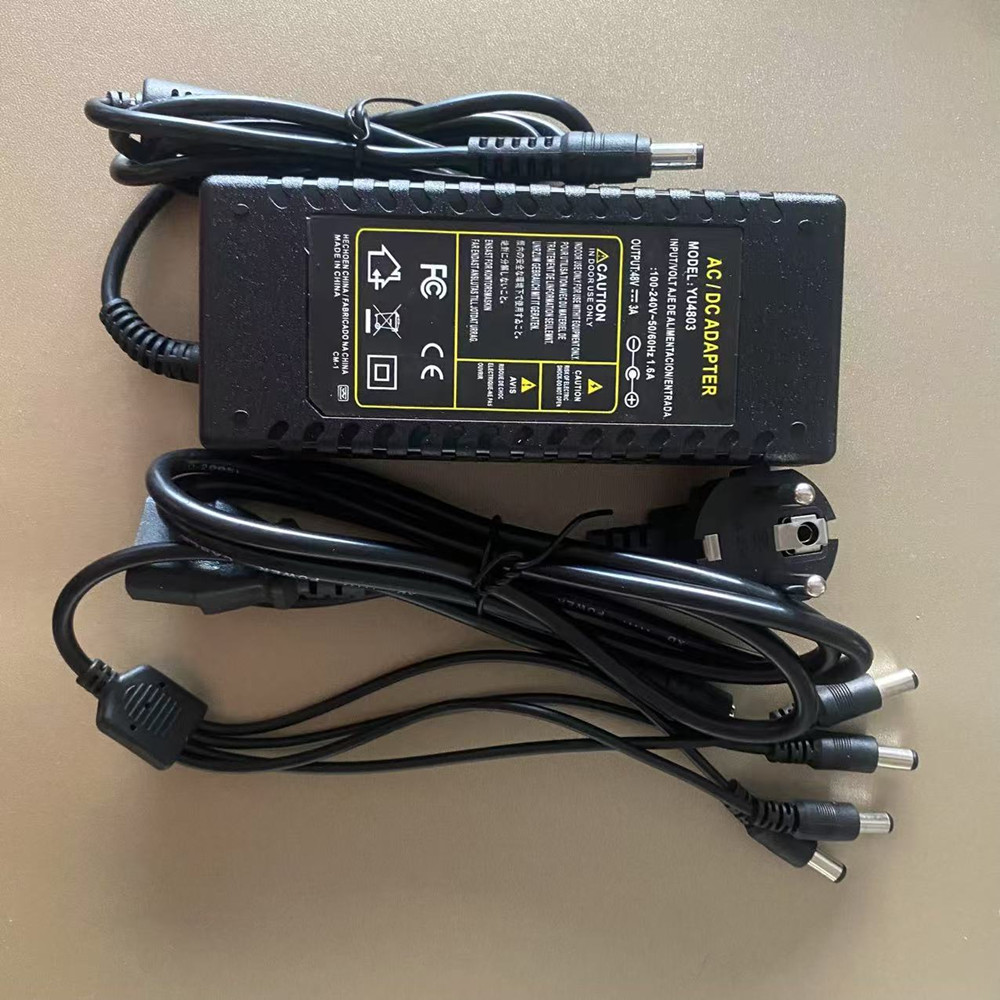 Strømadapter 48v 3a ac-adapter 5.5 * 2.1mm dc 4 1 ... – Vicedeal