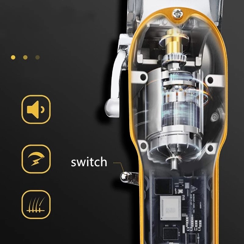 Barber Hair Clipper Trimmer Men Rechargeable Elect... – Grandado