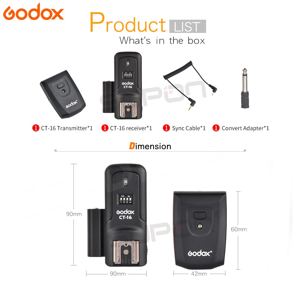Godox CT-16 16 Kanäle Wireless Trigger Sender und ... – Vicedeal