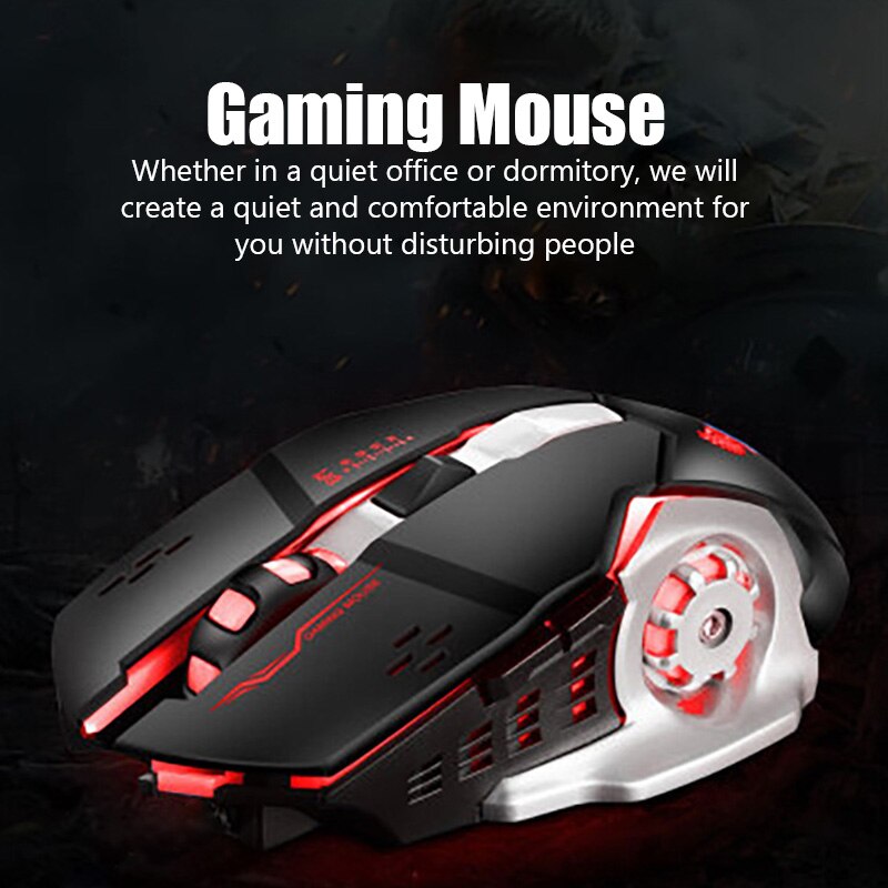 4800DPI Wireless Mouse Raton Gaming Mouse Recharge... – Grandado